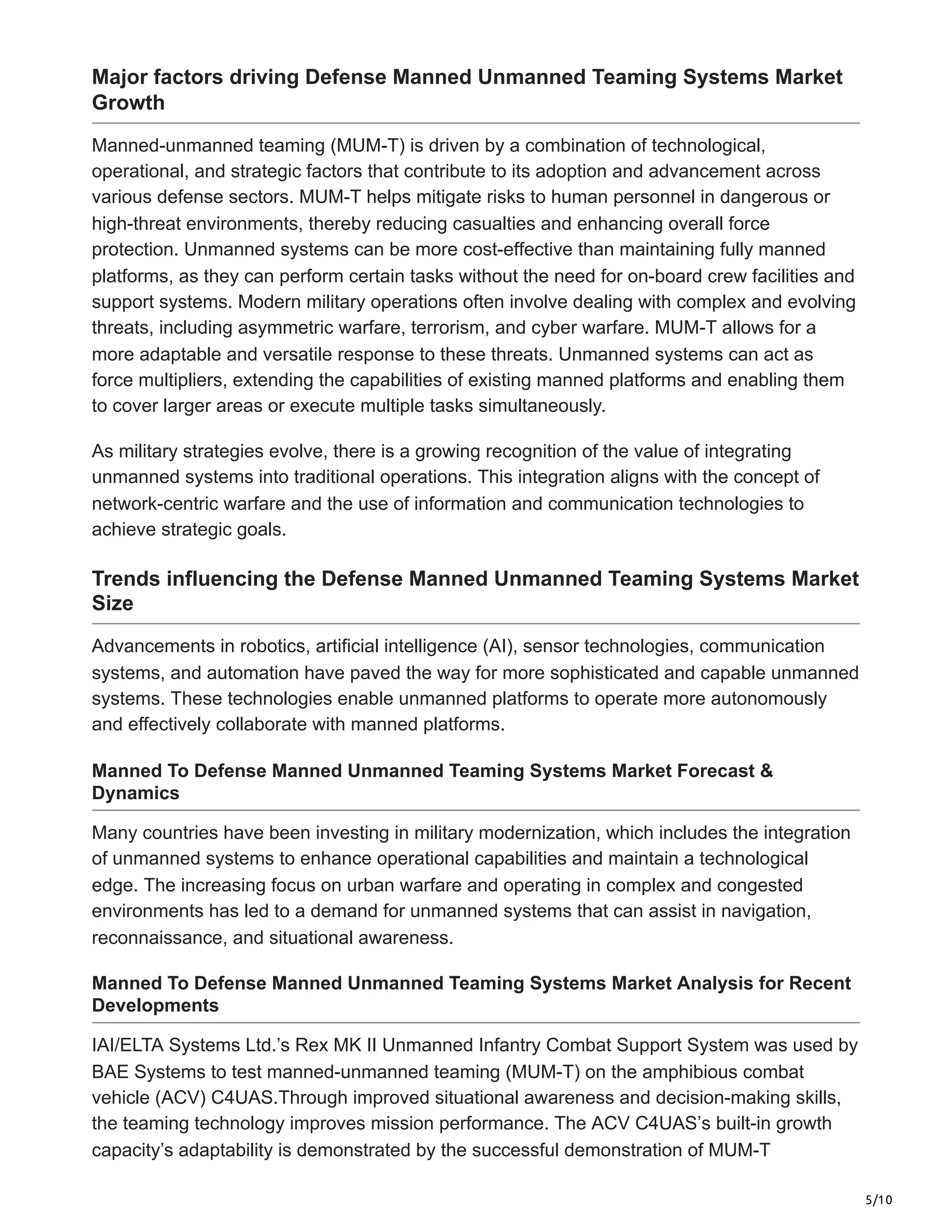 Defense Manned Unmanned Teaming Systems Market Report.pdf | Free Download Defense Manned Unmanned Teaming Systems Market Report.pdf | Free Download