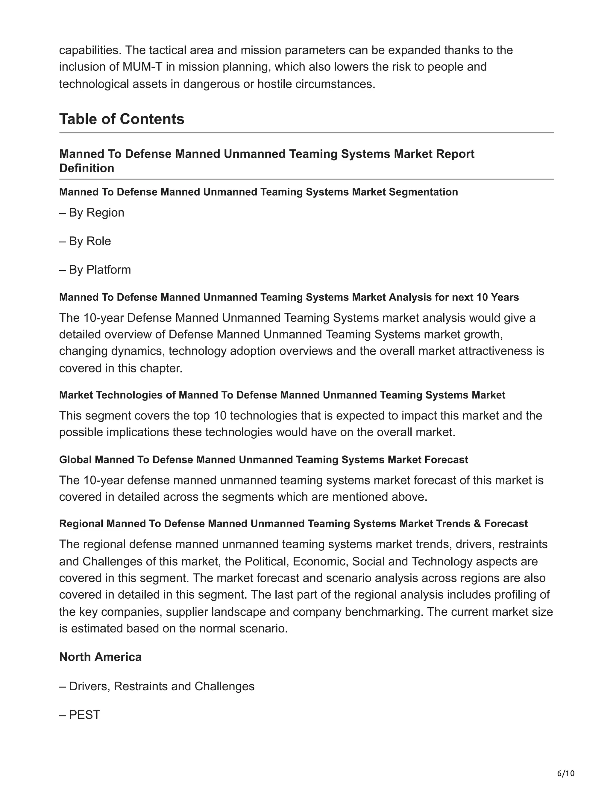 Defense Manned Unmanned Teaming Systems Market Report.pdf | Free Download Defense Manned Unmanned Teaming Systems Market Report.pdf | Free Download