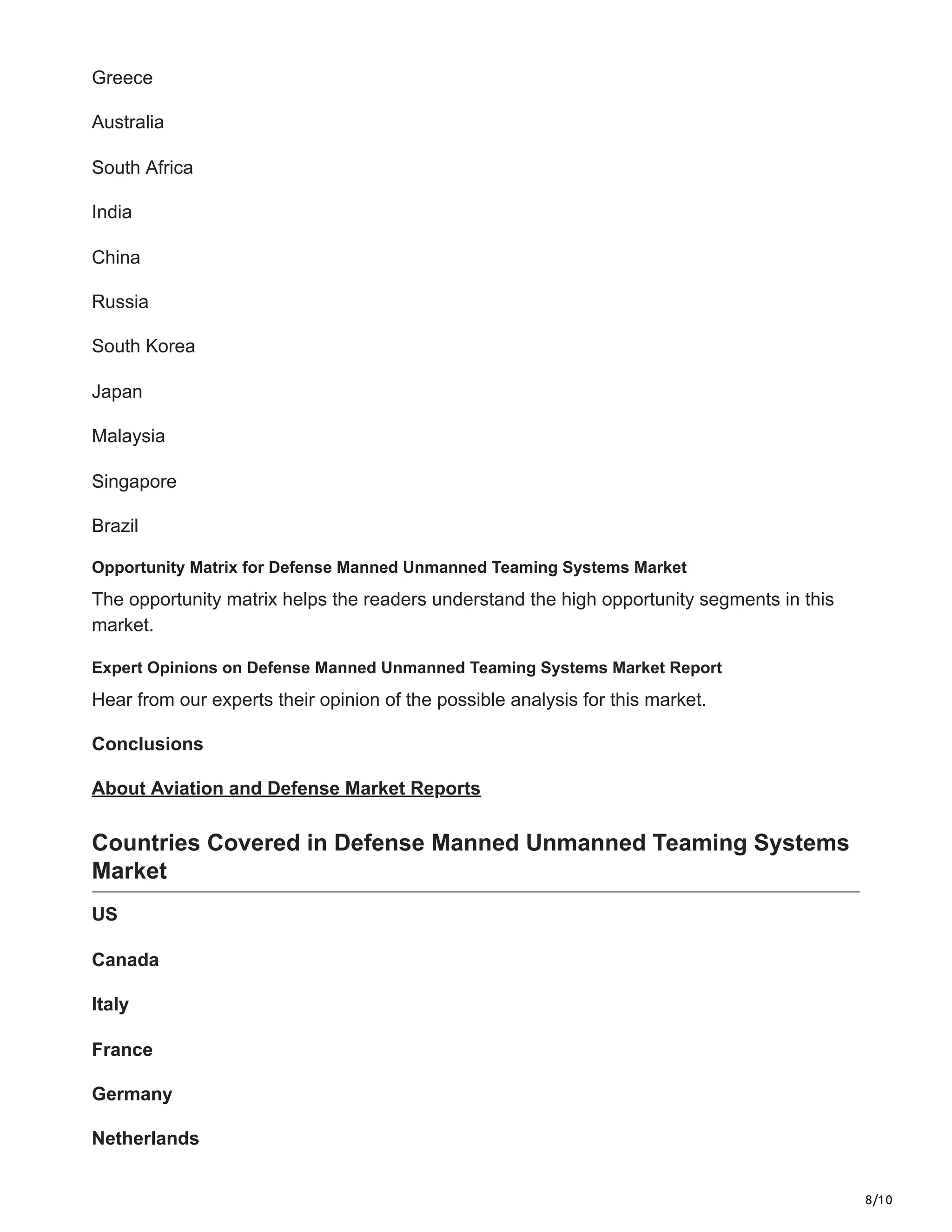 Defense Manned Unmanned Teaming Systems Market Report.pdf | Free Download Defense Manned Unmanned Teaming Systems Market Report.pdf | Free Download
