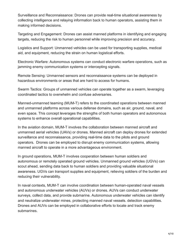 Defense Manned Unmanned Teaming Systems Market Report.pdf | Free Download Defense Manned Unmanned Teaming Systems Market Report.pdf | Free Download