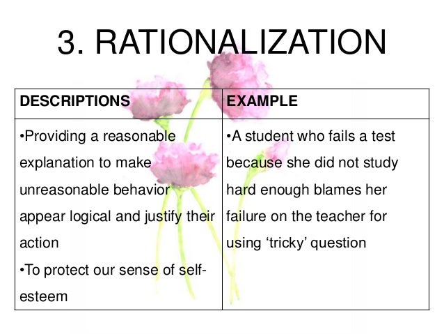 Rationalization Psychology Example