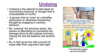 Undoing Defense Mechanism