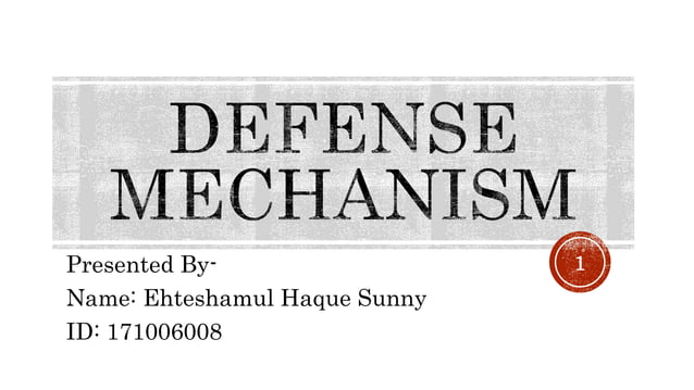 Sigmund Freud's Defense mechanism (Psychology) | PPTX