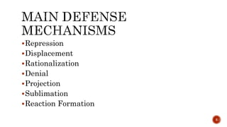 Sigmund Freud's Defense mechanism (Psychology) | PPTX