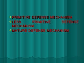 Defense mechanism | PPT