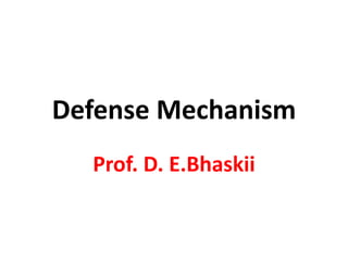 Defense mechanism | PPTX