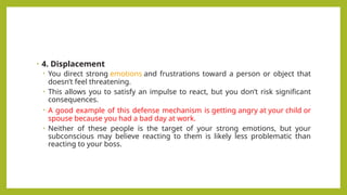 DEFENSE MECHANISM Psychiatric Nursing Lesson | PPTX