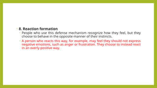 DEFENSE MECHANISM Psychiatric Nursing Lesson | PPTX
