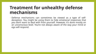 DEFENSE MECHANISM Psychiatric Nursing Lesson | PPTX