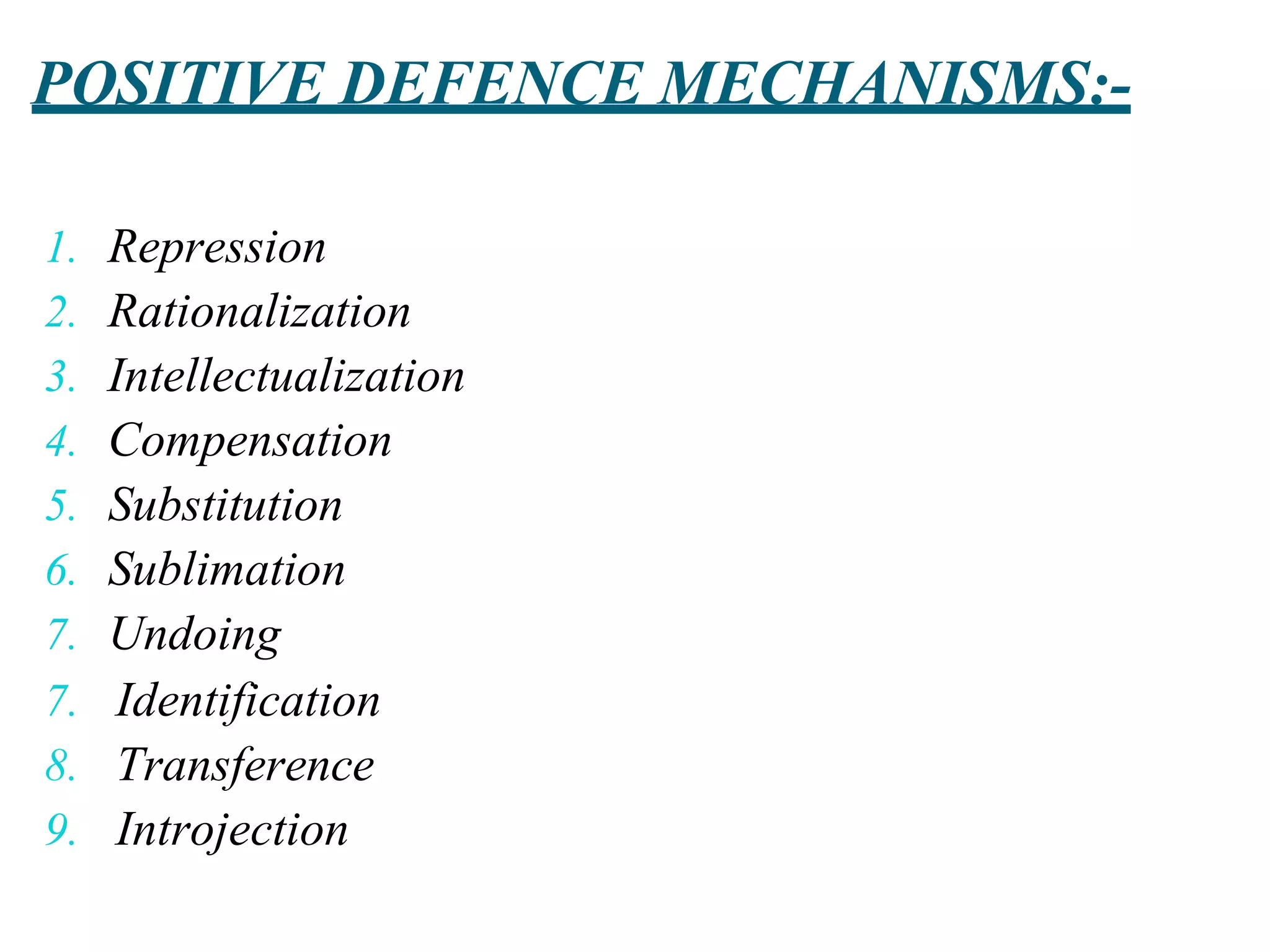 Defense mechanism final by Ritika soni | PPTX