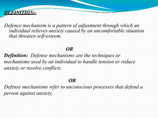 Defense mechanism final by Ritika soni | PPT
