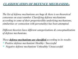 REVISED DEFENSE MECHANISM / ADJUSTMENT MECHANISM-FINAL | PPTX