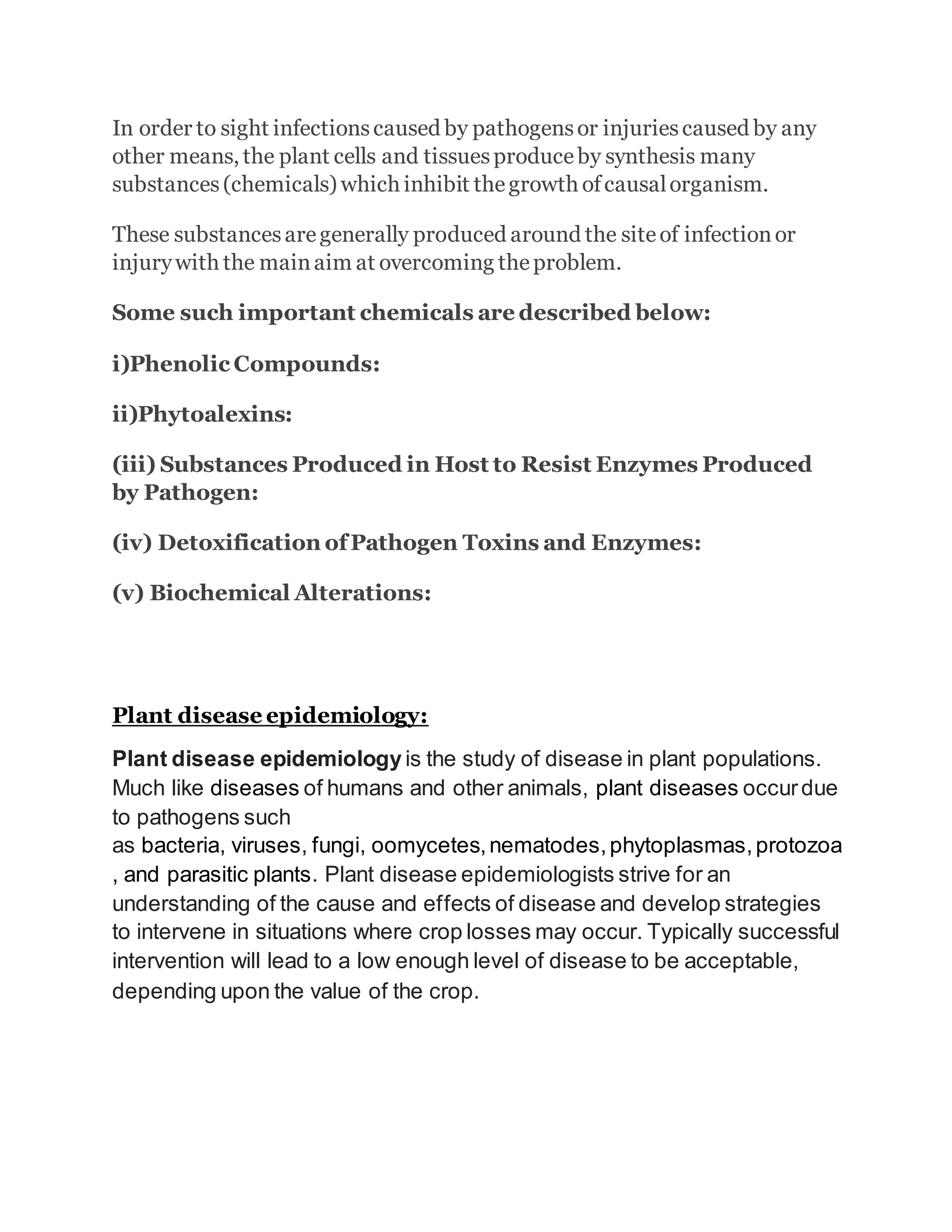 Defense mechanism in plants | DOCX