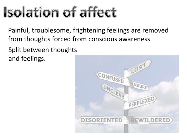 Defense mechanisms | PPTX | Mental Health | Diseases and Conditions