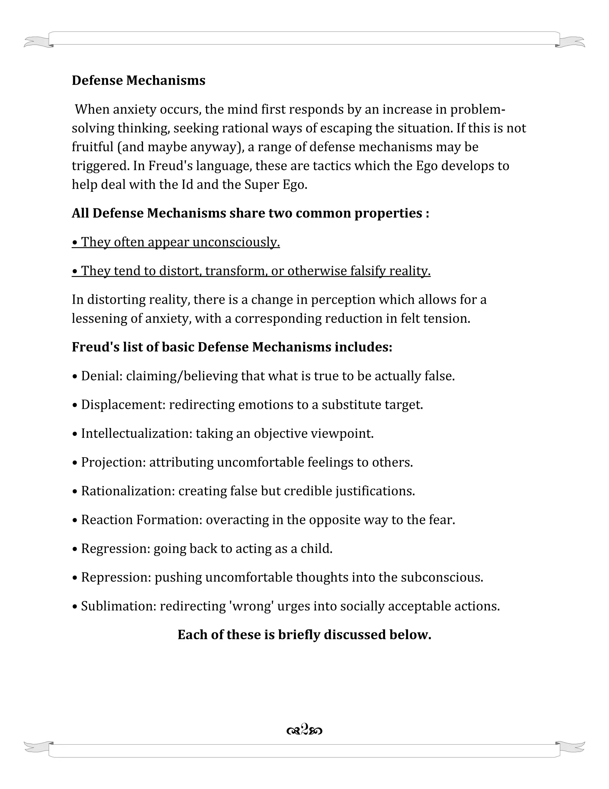 Defense mechanisms & Examples and Discussion and how it works | PDF ...