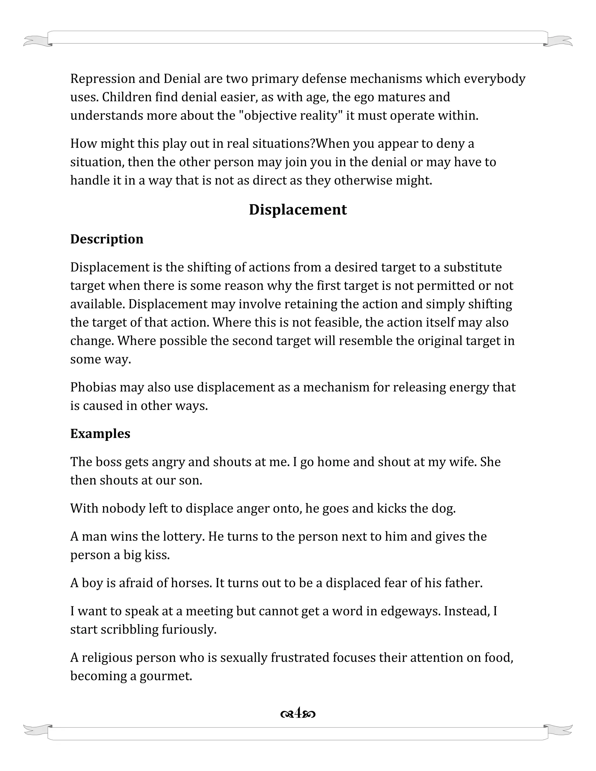 Defense mechanisms & Examples and Discussion and how it works | PDF ...