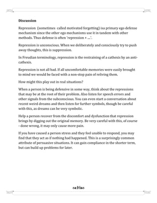 Defense mechanisms & Examples and Discussion and how it works | PDF ...