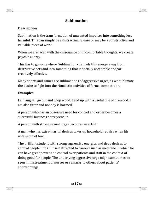 Defense mechanisms & Examples and Discussion and how it works | PDF ...