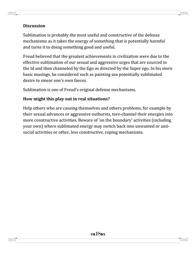 Defense mechanisms & Examples and Discussion and how it works | PDF ...