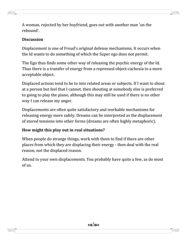 Defense mechanisms & Examples and Discussion and how it works | PDF ...