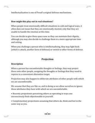 Defense mechanisms & Examples and Discussion and how it works | PDF ...
