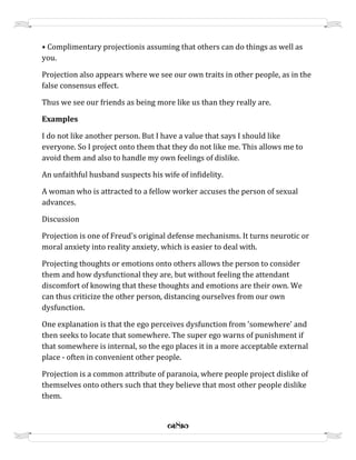 Defense mechanisms & Examples and Discussion and how it works | PDF ...