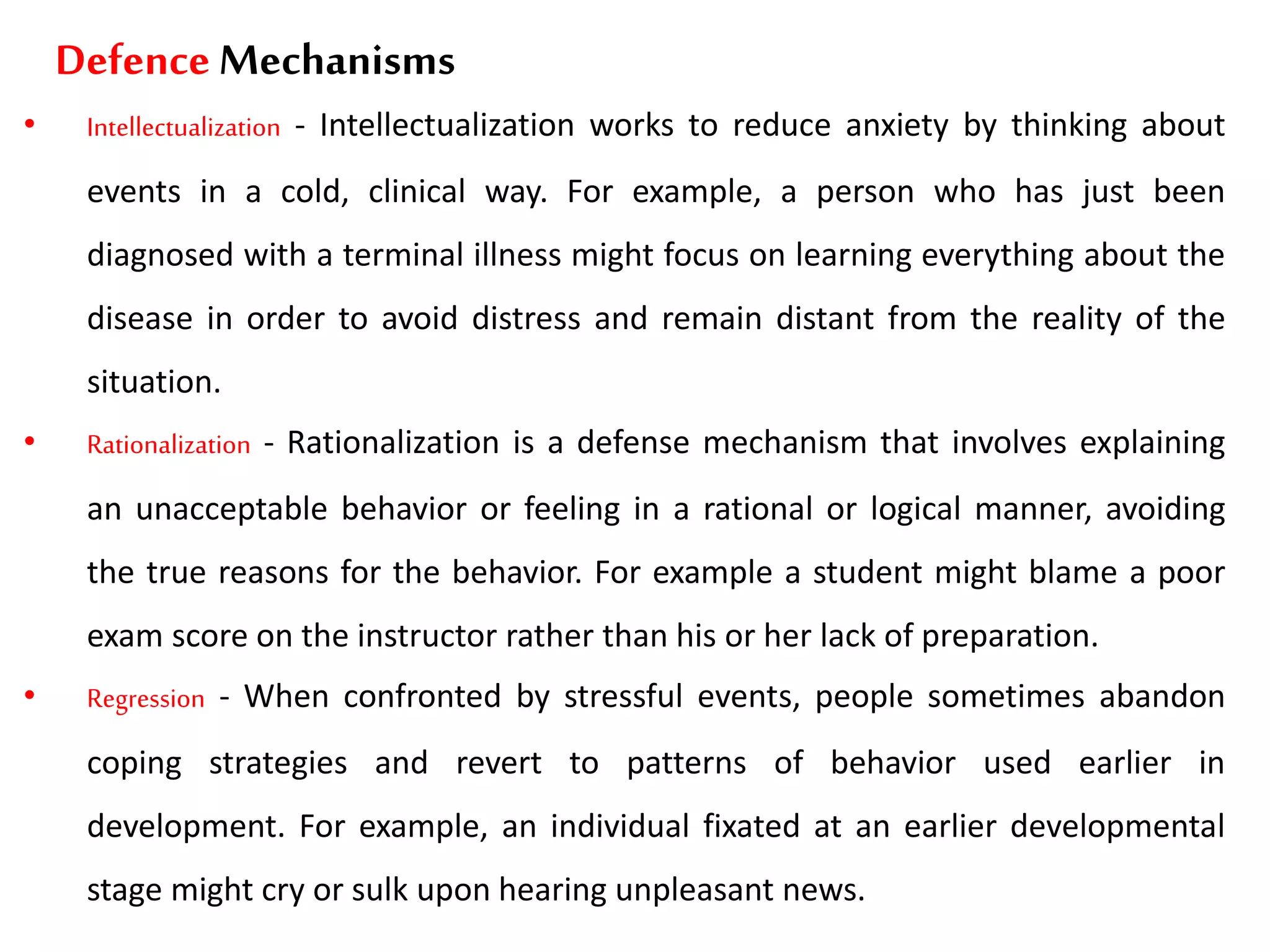 Defense mechanisms - Sigmund Freud | PPTX