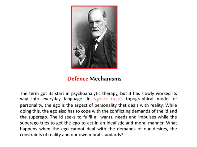 Defense mechanisms - Sigmund Freud | PPTX | Brain and Nervous System Disorders | Diseases and ...