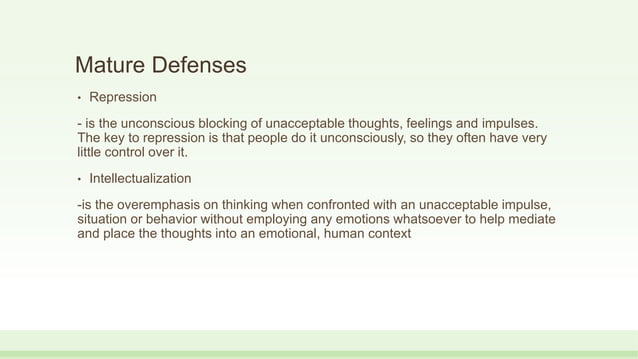 Defense mechanisms | PPT