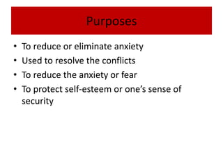 Defense mechanisms | PPTX