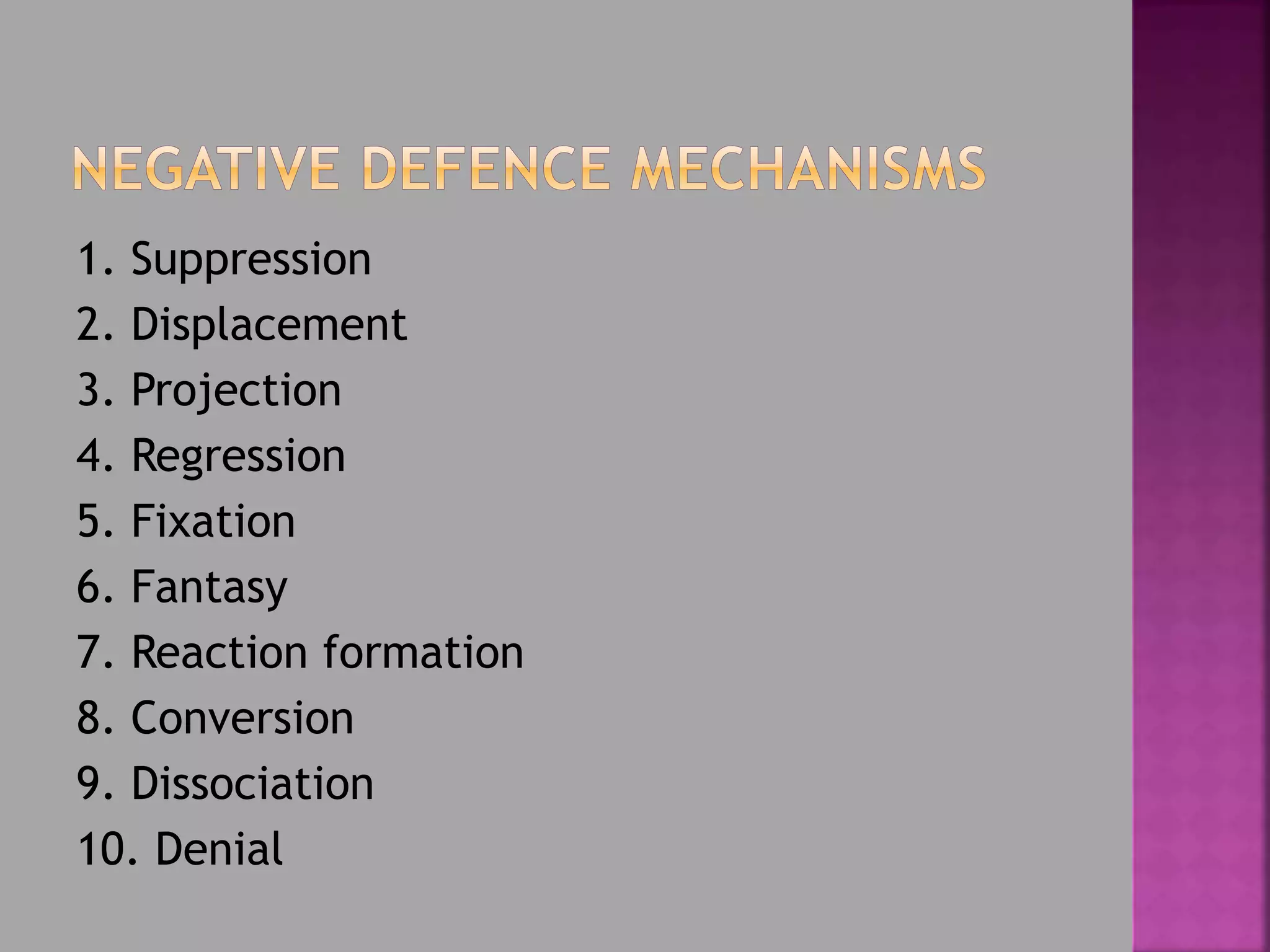 Defense mechanisms | PPTX