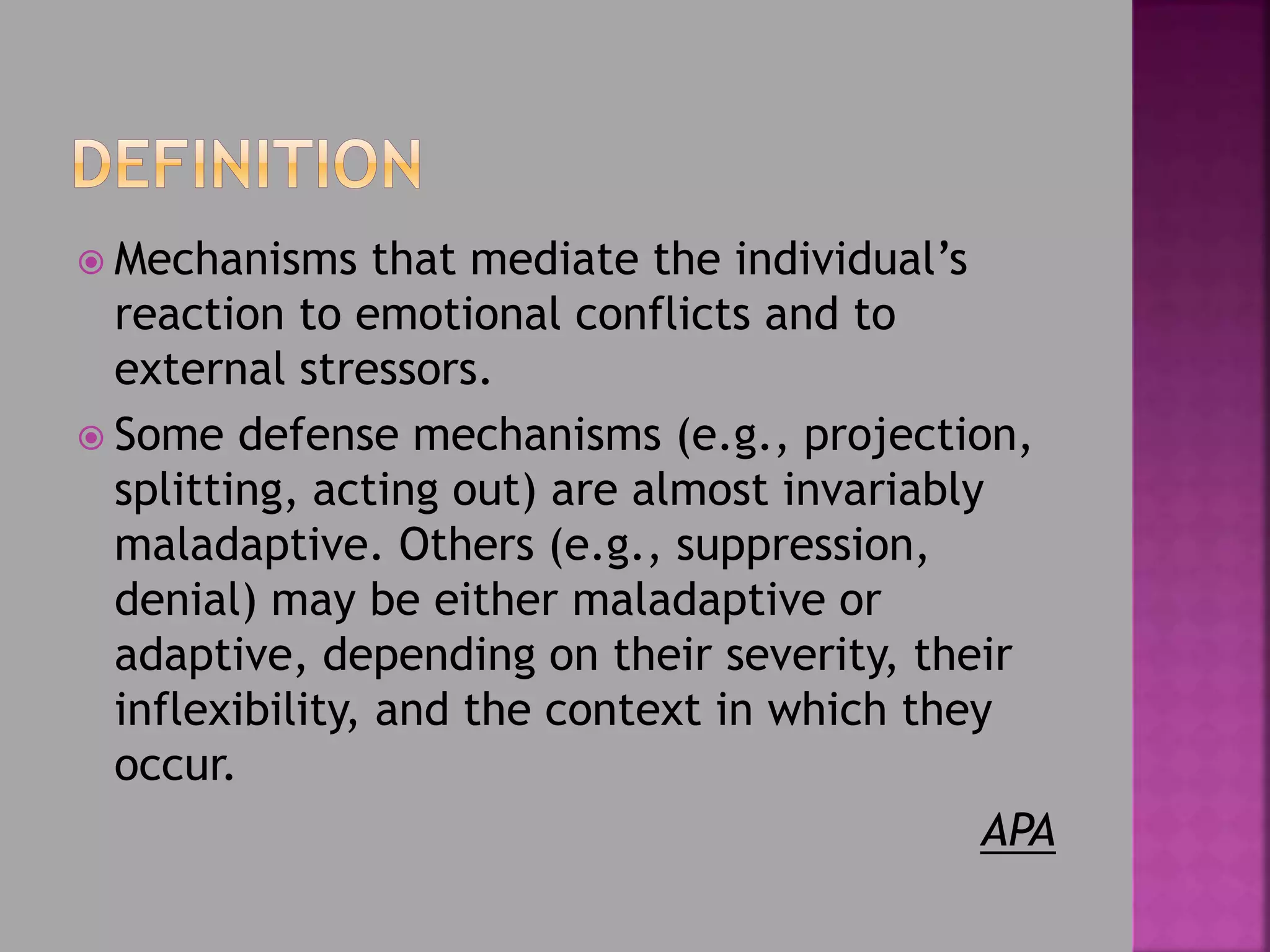Defense mechanisms | PPTX
