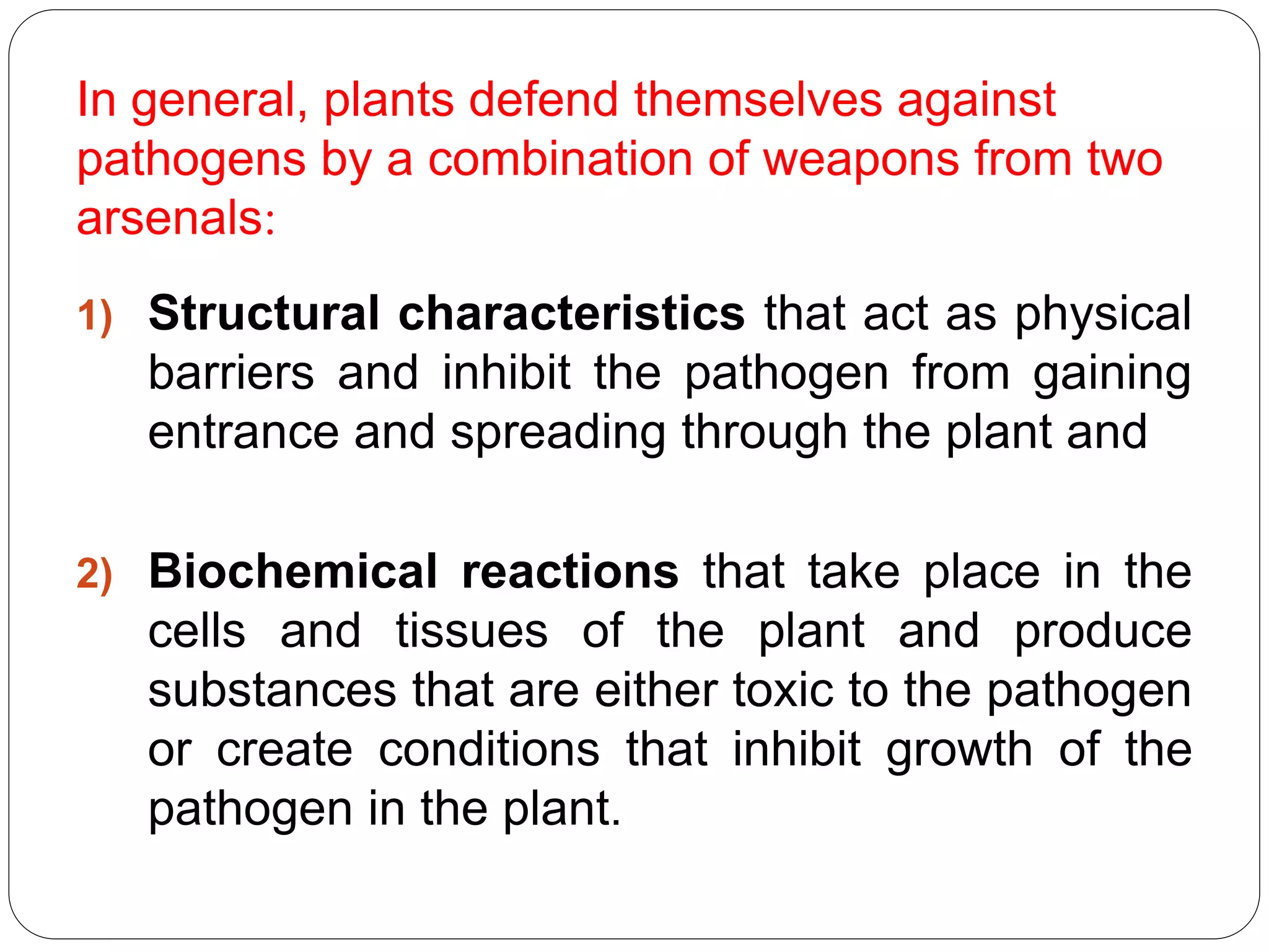 Defense mechanisms in plants | PPTX