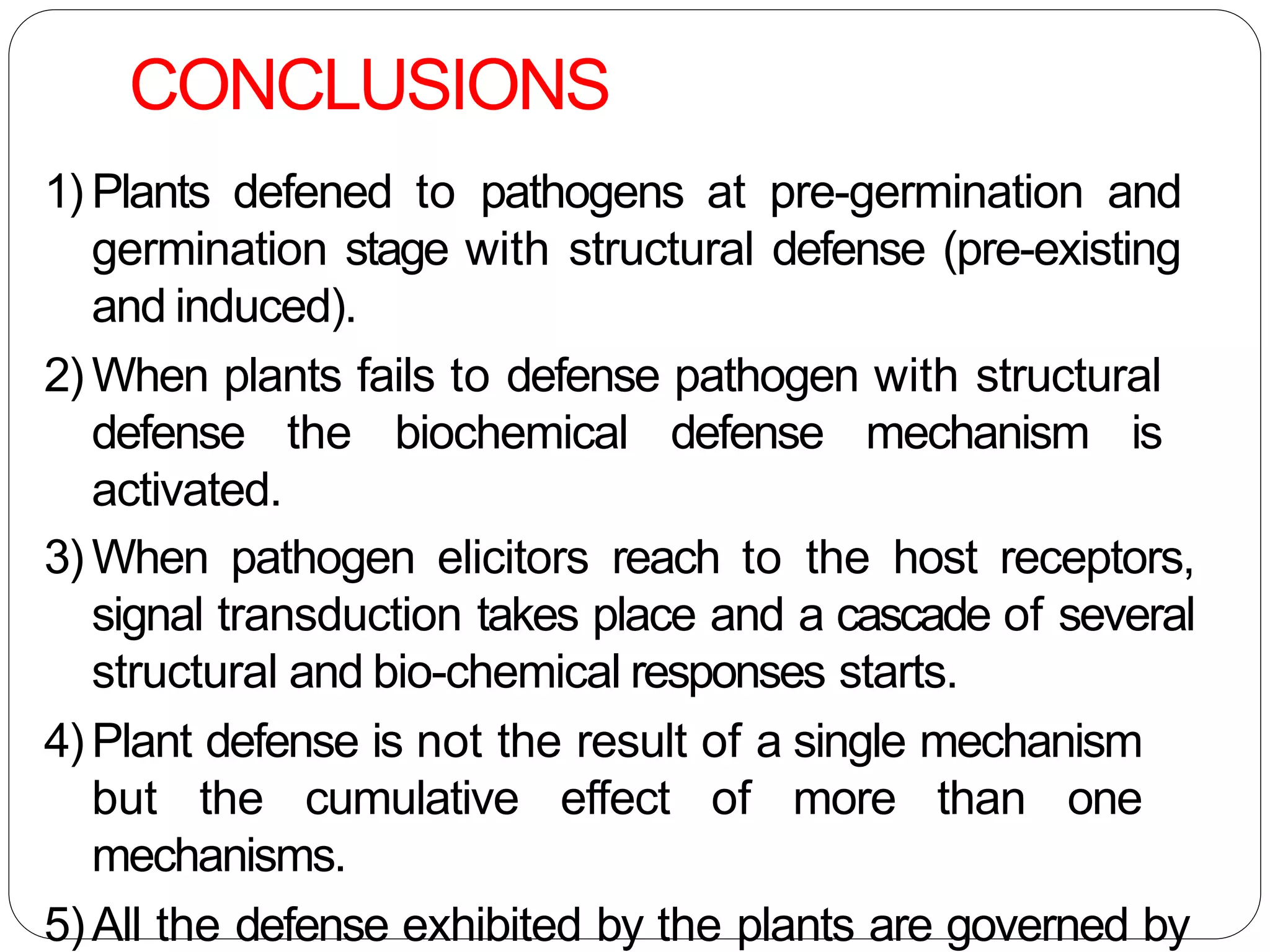 Defense mechanisms in plants | PPTX