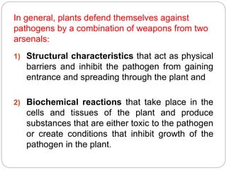 Defense mechanisms in plants | PPTX