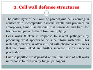 Defense mechanisms in plants | PPTX