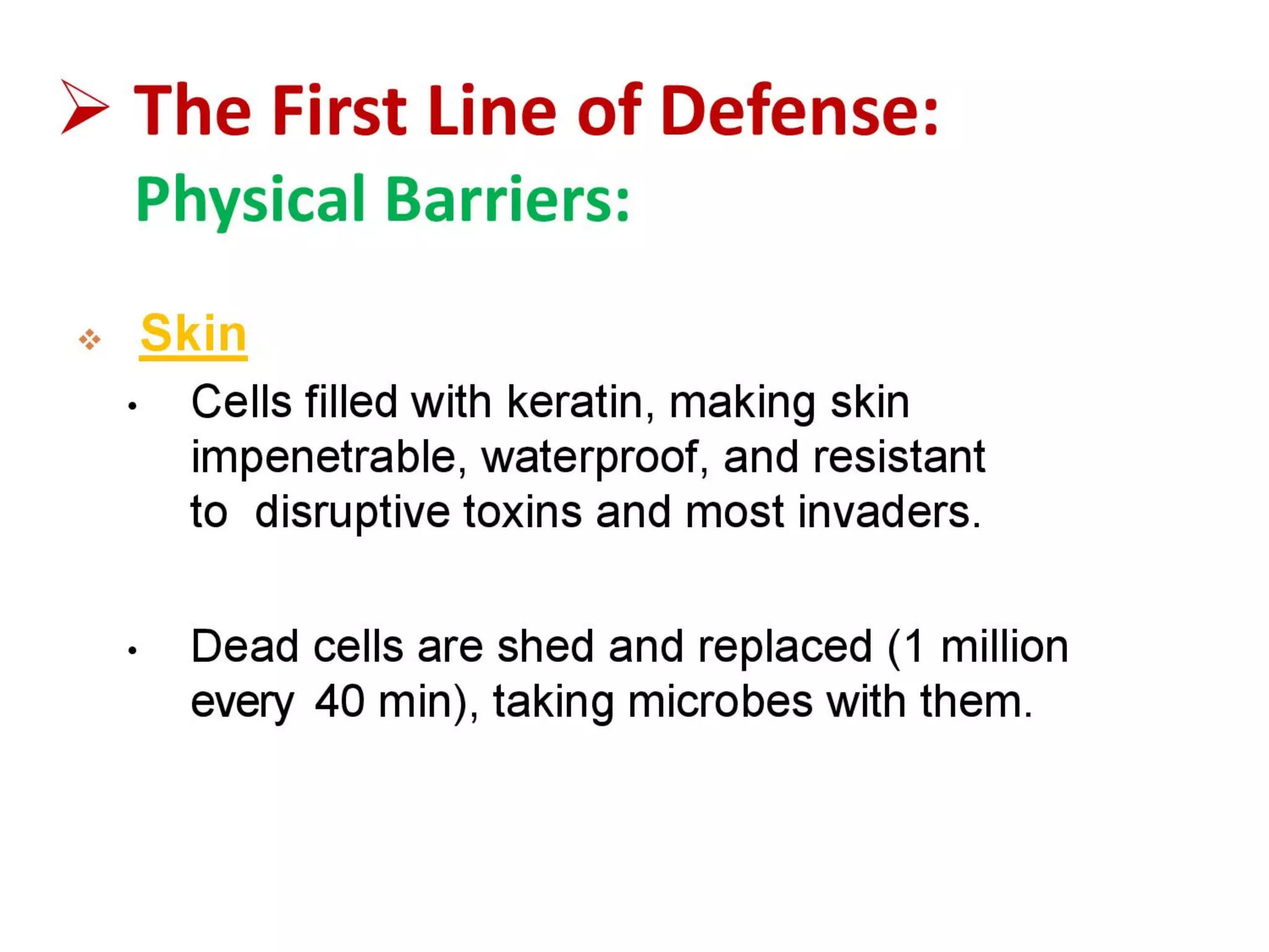 Defense mechanisms of the body cna | PPT