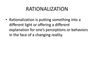 Rationalization Psychology