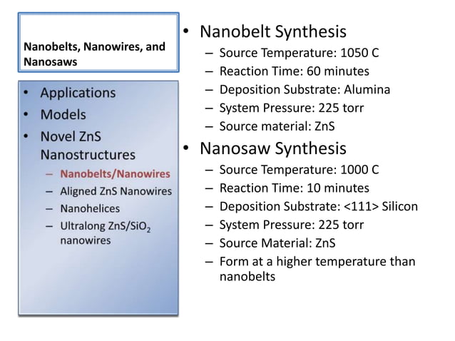 ZnS Nanostructures: Synthesis, Characterization, and Theory - Defense Presentation | PPTX ...