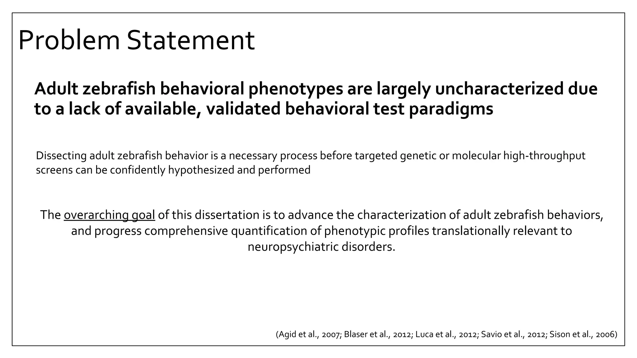Developing Zebrafish Models of Complex Phenotypes Relevant to Human ...