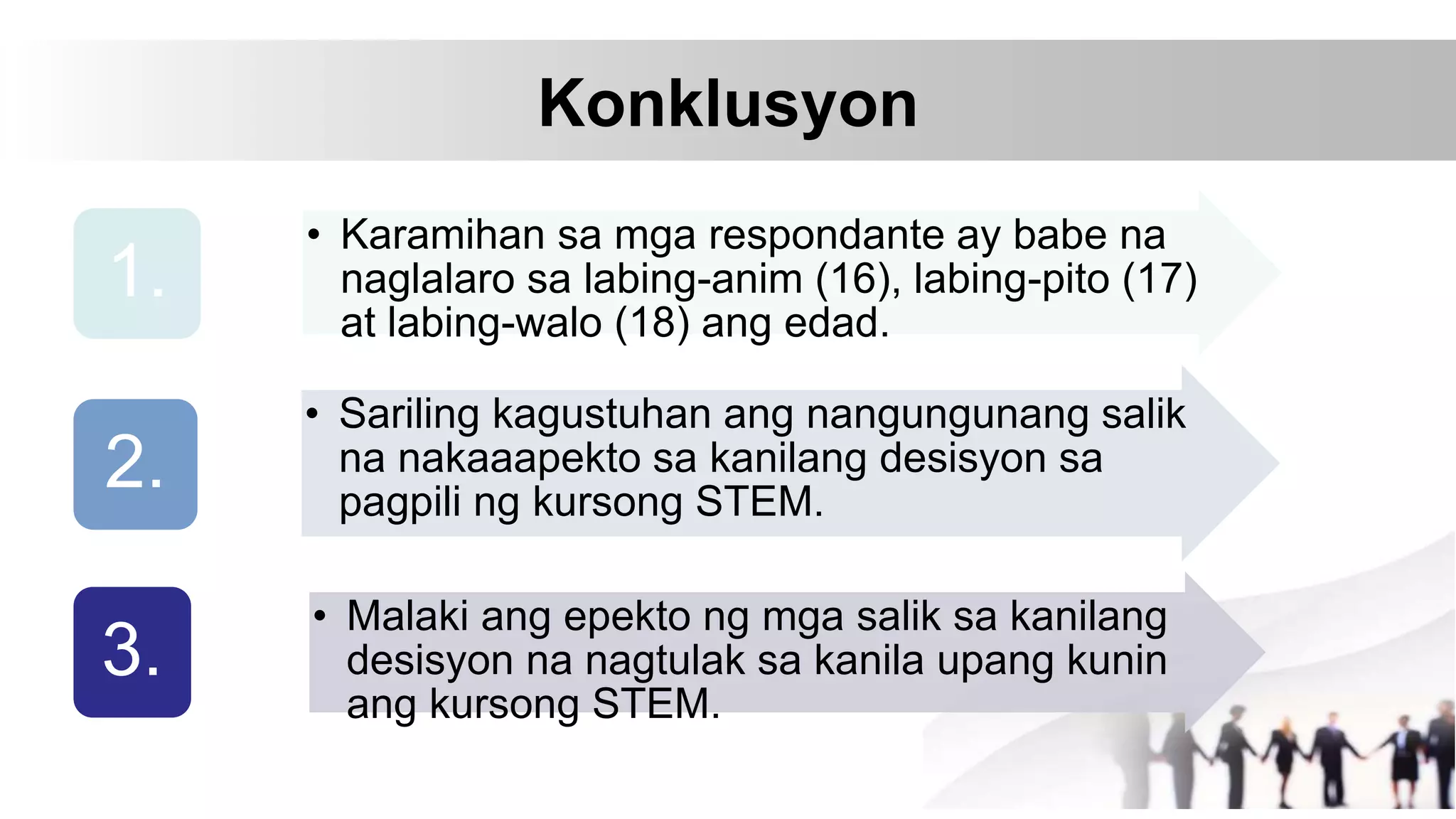 Mga Salik na Nakaaapekto sa Pagpili ng Kursong STEM | PPTX