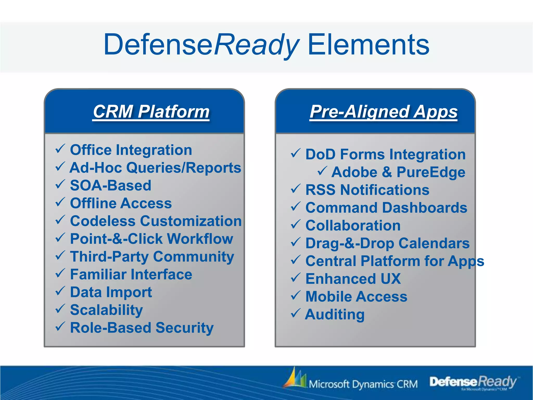 Defense Ready: DoD Business Applications Overview | PPTX