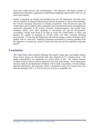 Defense strategic guidance | PDF