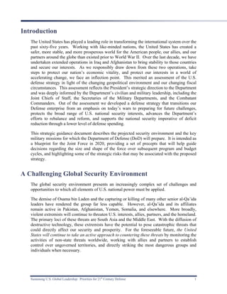 Defense strategic guidance | PDF