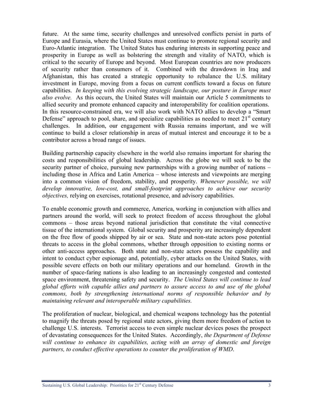 Defense strategic guidance | PDF