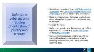 Defensible cybersecurity-jan-25th- | PPT