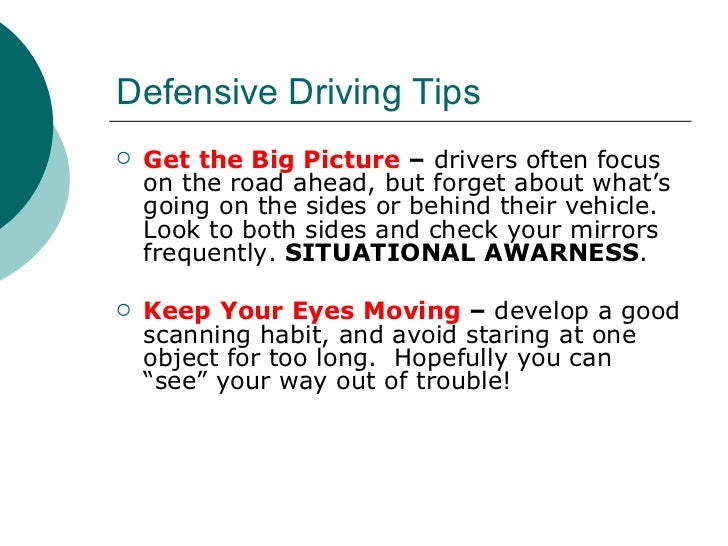 Defensive Driving Tips