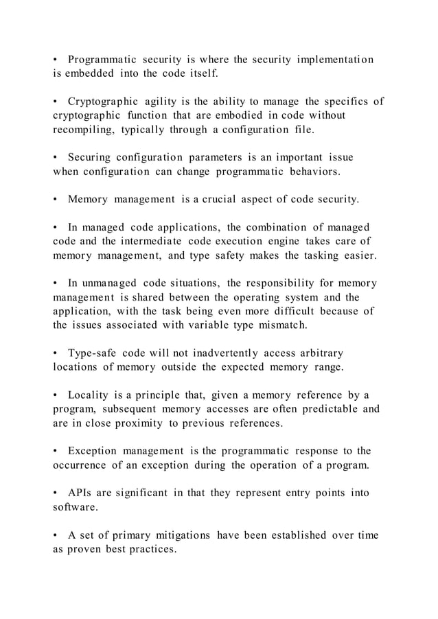 Defensive coding practices is one of the most critical proactive s | PDF