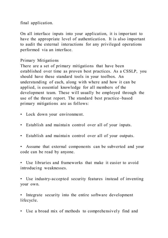 Defensive coding practices is one of the most critical proactive s ...