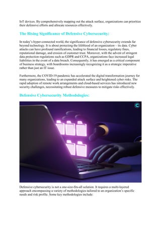 Defensive Cybersecurity: A Modern Approach to Safeguarding Digital ...